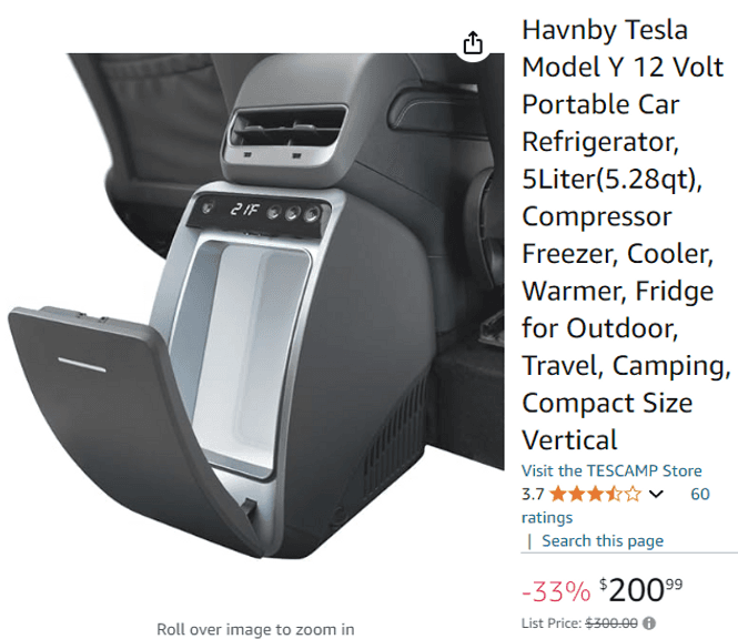 Tescamp Tesla Model Y Portable Car Refrigerator, Like New - Rio Grande ...