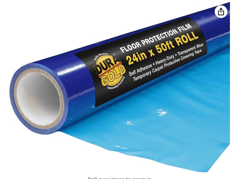 Dura Gold Self Adhesive Floor Protection Film Roll 24" x 50" , Like New ...