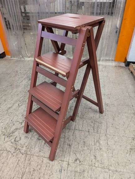 4 Tier Step Stool/Shelf, Damaged - Rio Grande Trade