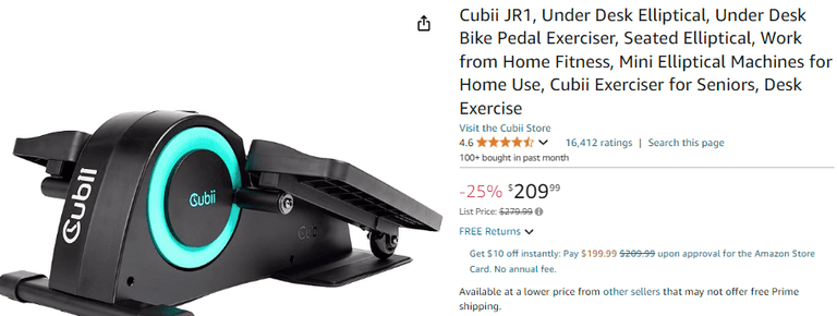 Cubii JR1, Under Desk Elliptical, Like New - Rio Grande Trade