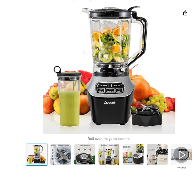 Blender for Kitchen, Countertop Blender, Open Box - Rio Grande Trade