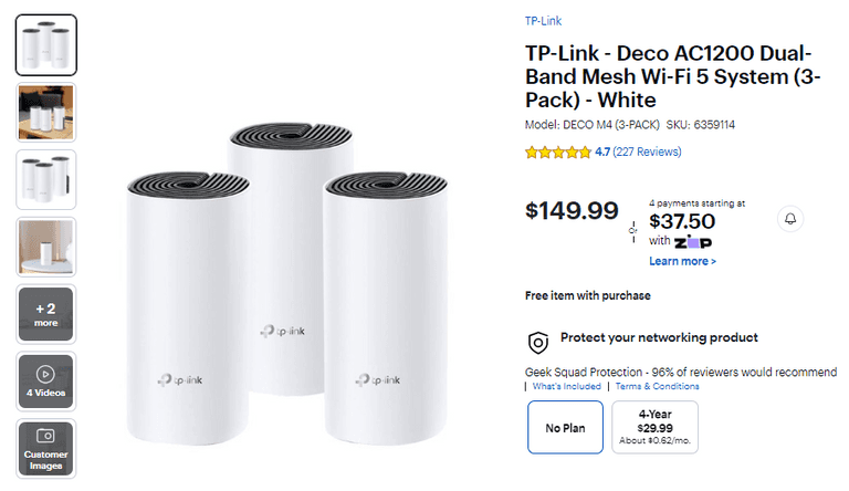 TP-Link - Deco AC1200 Dual-Band Mesh Wi-Fi 5 System, Like New - Rio ...