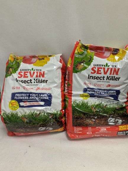 Garden Tech Sevin Insect Killer Lawn Granules Set of 2 Bags, 25 lbs ...