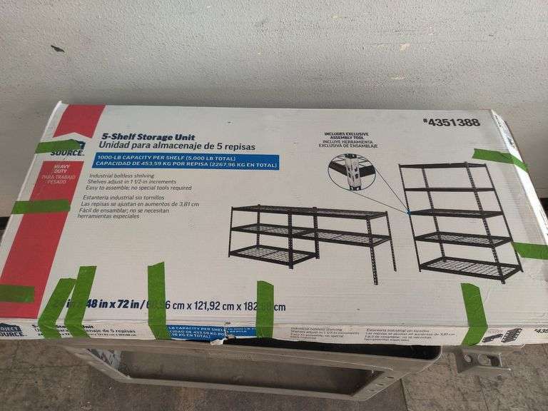 Project Source 5-Shelf Storage Unit, Like New - Rio Grande Trade
