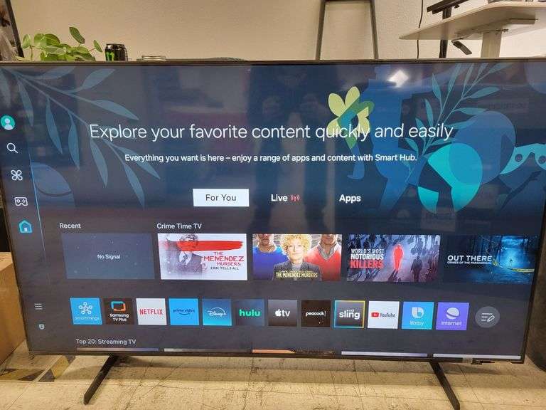 Samsung 60" Class Crystal UHD 4K Smart TV, Damaged Receiver/Power ...