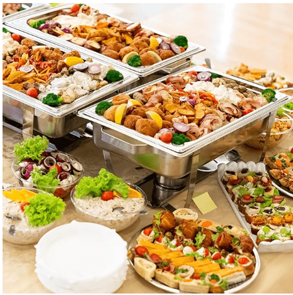 3-Pack Chafing Dish Buffet Set + Fuel + Serving Utensils | Open Box ...