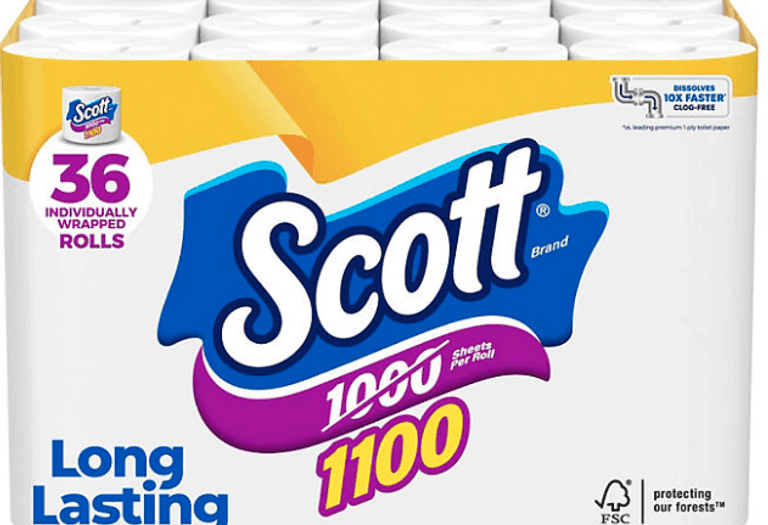 Scott 1100 1-Ply Toilet Paper 36 rolls, 1100 sheets/roll | Open Box ...
