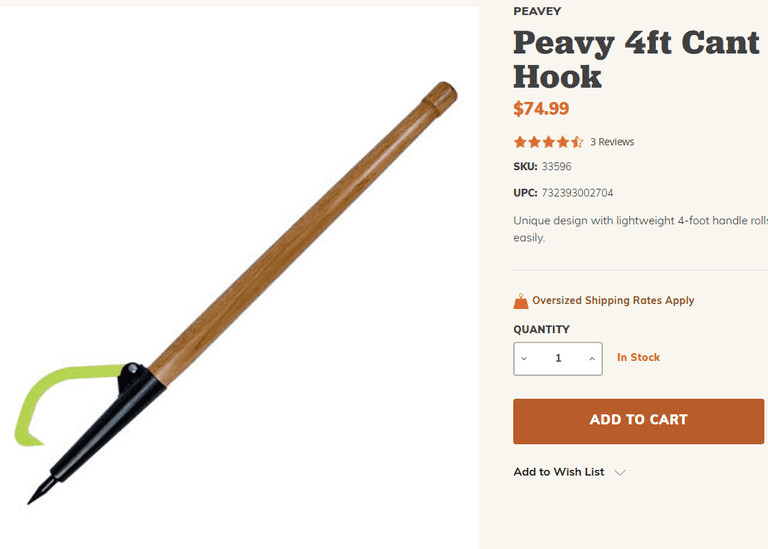 Peavy 4ft Cant Hook | Like New - Rio Grande Trade