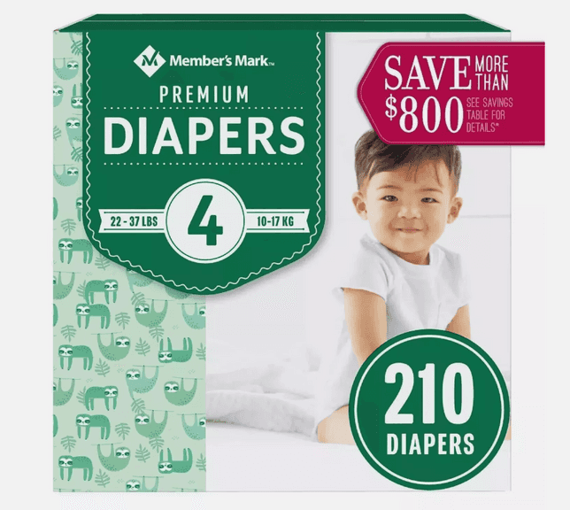 Members Mark Premium Baby Diapers, Size 4 | Open Box - Rio Grande Trade