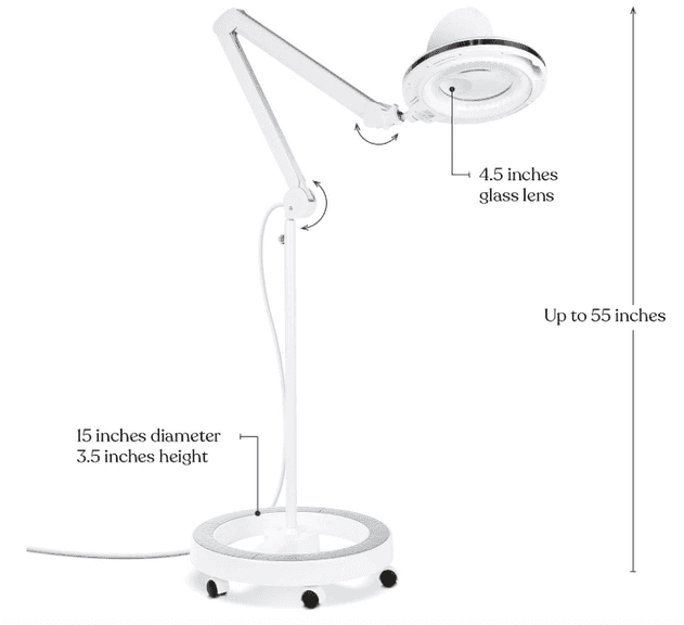 BRIGHTECH LightView Rolling Lamp | Open Box | (See Condition Notes ...