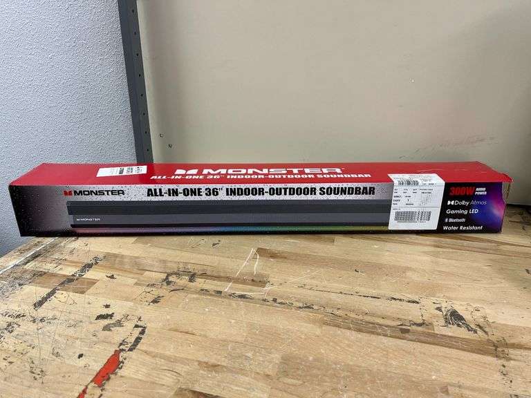 MONSTER Indoor-Outdoor Soundbar, 36'' | Like New | (See Condition Notes ...