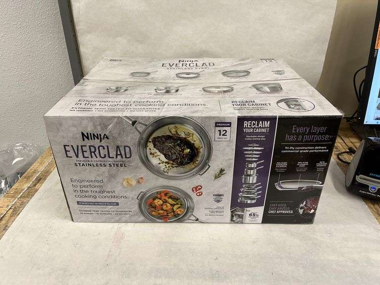 NINJA Everclad Stainless Steel Stackable Cookware Set | Open Box | (See ...