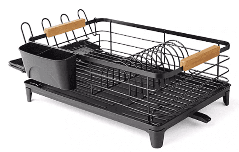 Member's Mark Modern Dish Rack w/Utensil Caddy & Glassware Holder ...