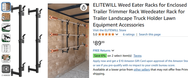 ELITEWILL Weed Eater Racks for Enclosed Trailer | Like New - Rio Grande ...