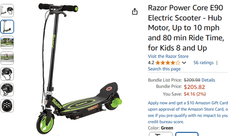 Razor Power Core E90 Electric Scooter - Hub Motor, Up to 10 mph | Open ...