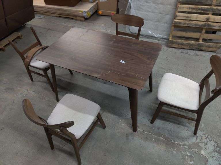 Wooden Dining Table w/ Chair Set, 30" W x 30" H x 47.5" L | Damaged ...