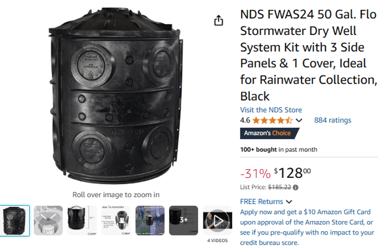 NDS FWAS24 50 Gal. Flo Stormwater Dry Well System Kit | Like New - Rio ...