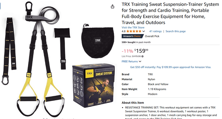 TRX Training Sweat Suspension-Trainer System | Like New - Rio Grande Trade