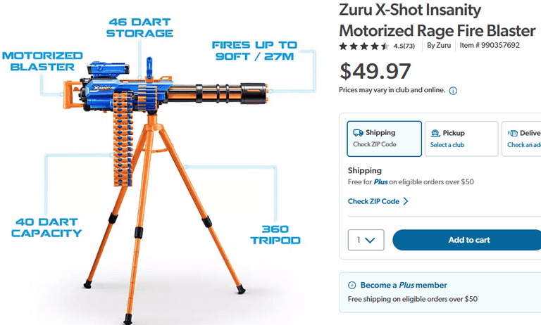 Zuru X-Shot Insanity Motorized Rage Fire Blaster | Like New - Rio ...
