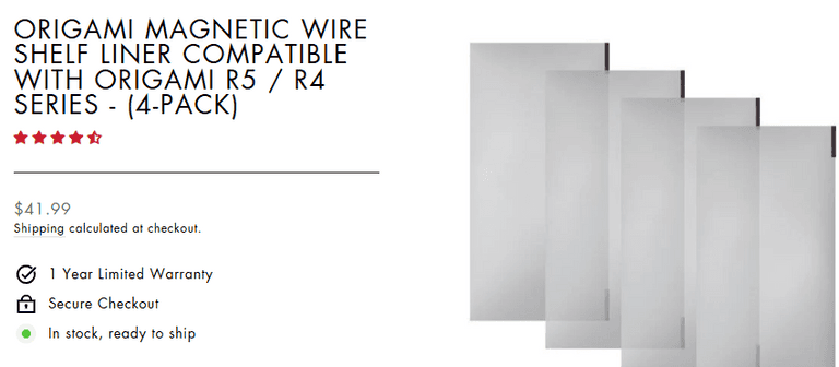 Origami Magnetic Wire Shelf Liner | Like New | (See Condition Notes ...