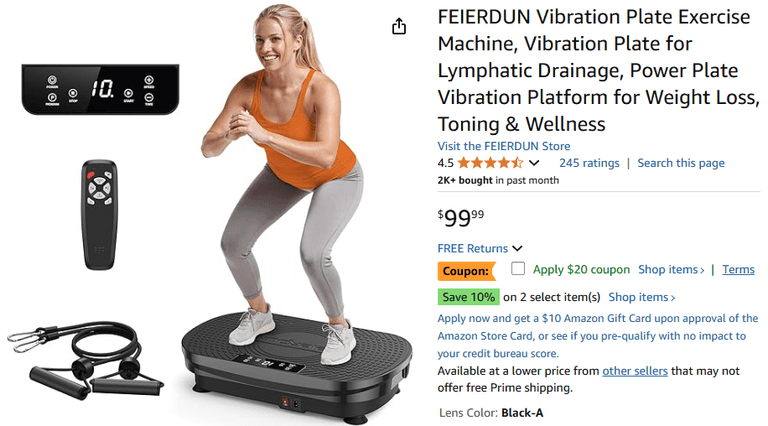 FEIERDUN Vibration Plate Exercise Machine | Like New - Rio Grande Trade