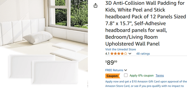 Umedol 3D Anti-Collision Wall Padding for Kids, 12 Ct. | Like New - Rio ...