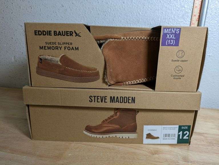 Bundle: Steve Madden Men's Bleeker Boot Size 12 & Eddie Bauer Suede ...