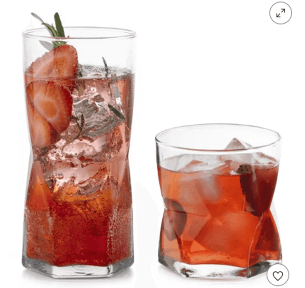 Libbey Rhombus 16 Piece Tumbler and Rocks Glass Set | Like New - Rio ...