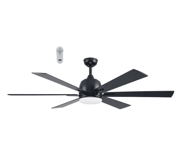 HAROR BREEZE Bradbury 60" Ceiling Fan Matte Black Finish With ...