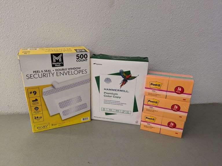 Office Bundle - MEMBERS MARK Security Envelopes (500ct.), HAMMERMILL ...