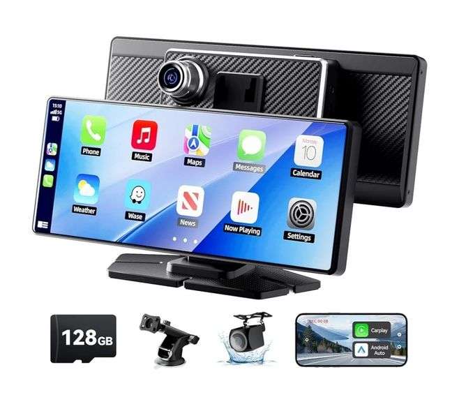 TERUNSOUL Vehicle Smart Screen 8.1" HD Portable Touch Screen, 4K Dash ...