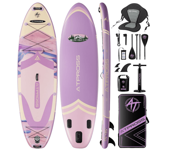 ATPROSS Inflatable Stand Up Paddle Board w/ Kayak Seat | Open Box - Rio ...