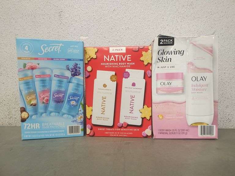 Personal Care Bundle: 2 18Oz Native Body Wash, 1 20 Oz Olay Body Wash ...