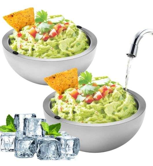 KOOLCOOL Dip Chiller Bowl, Set of 2, 70 oz. | Open Box - Rio Grande Trade