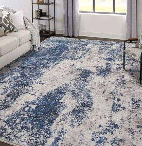 GENT DRIZZ 8'x10' Modern Abstract Large Soft Indoor Area Rug | Open Box ...