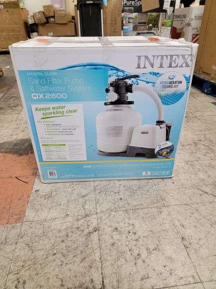 INTEX Krystal Clear Sand Filter Pump & Saltwater System QX2600 | Open ...