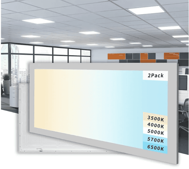 RAYGALAX LED Flat Panel Light 4 pk, 50.19x27.16x3.93" Ea. | Open Box ...