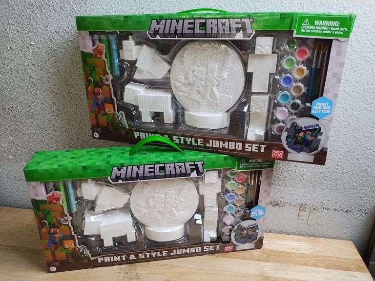 MOJANG Minecraft Paint & Style Jumbo Set, 29pcs, Set of 2 | Like New ...
