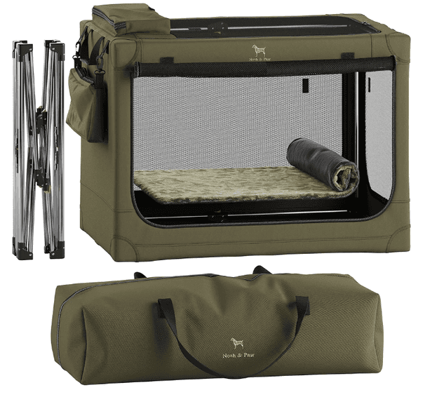 Noah & Paw Collapsible Dog Crate, 36" X 25" X 23" | Open Box - Rio ...