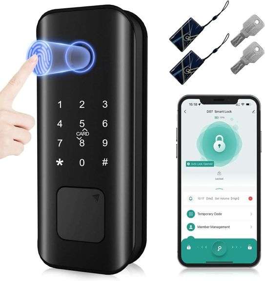 Intelligent Fingerprint Lock, JD-D07 | Like New | (See Condition Notes ...