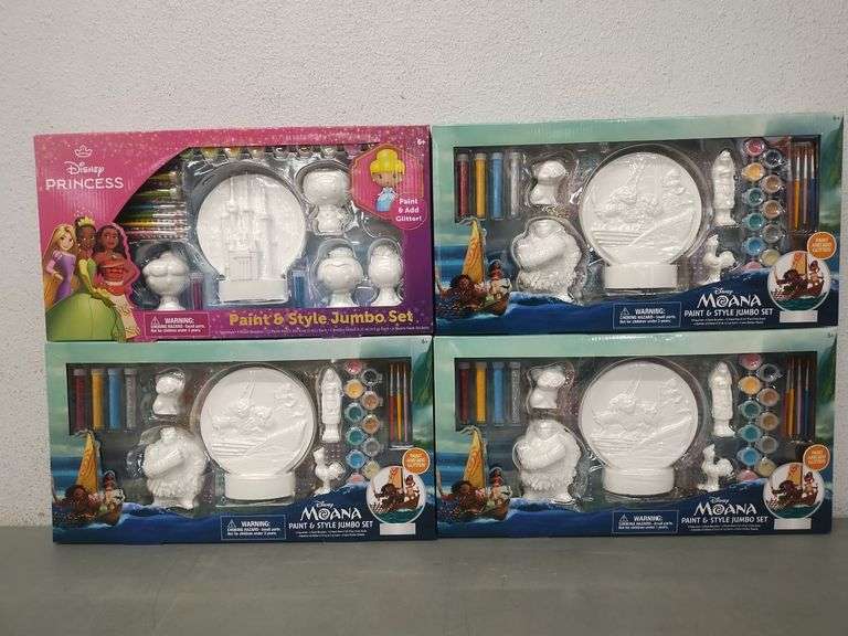 Paint & Style Jumbo Craft Set Bundle: 1 Disney Princess And 3 Disney ...