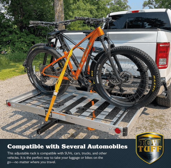 Tow Tuff 500 Pound Load Capacity Heavy Duty 2 in 1 Aluminum Adjustable ...