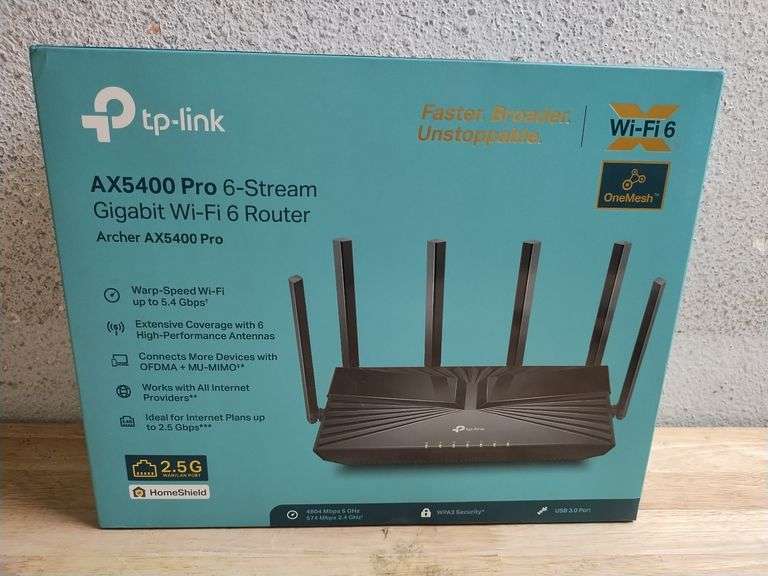 PTP-LINK AX5400 Pro 6-Stream Gigabit Wi-Fi 6 Router | Open Box - Rio ...