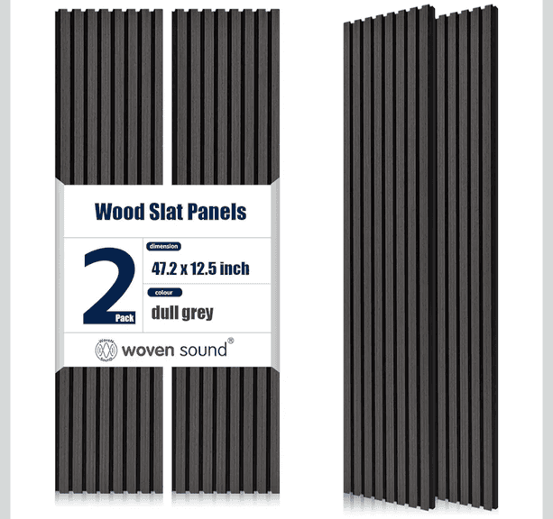 WOVEN SOUND Acoustic Wall Panels, 2pk - 47.1 x 12.5" ea. | Open Box ...