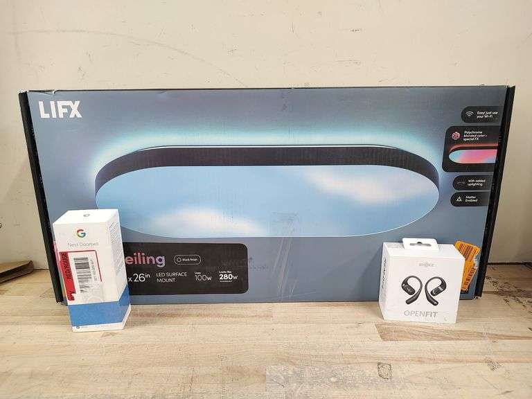 Defective Electronics Bundle: LIFX Ceiling Light (13" x 26"), SHOKZ ...