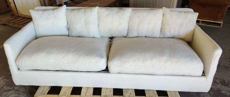 94" Wide Upholstered Sofa, No Covers for Cushions | Open Box - Rio ...