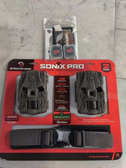 Trail Camera Stealth 2 Pk Sonix Pro 36 MP Cellular Dual Sim 80 ft ...