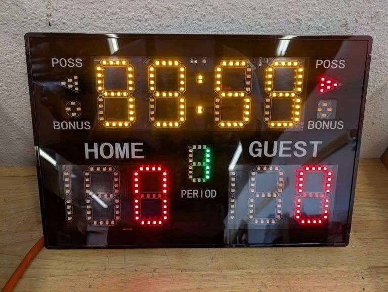 Digital Basketball Scoreboard 11 Digit LED Display w/Remote GA30B_11D3 ...