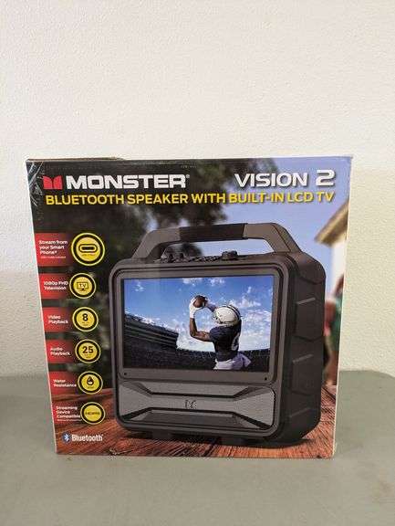 MONSTER Vision 2 Bluetooth Speaker With Built-In LCD TV | Open Box ...