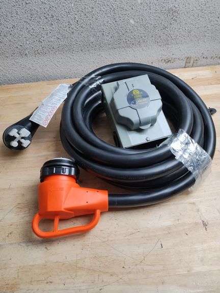 INTERTEK Generator Cord & Power Inlet Box Kit, 50amp, 15' | Open Box ...